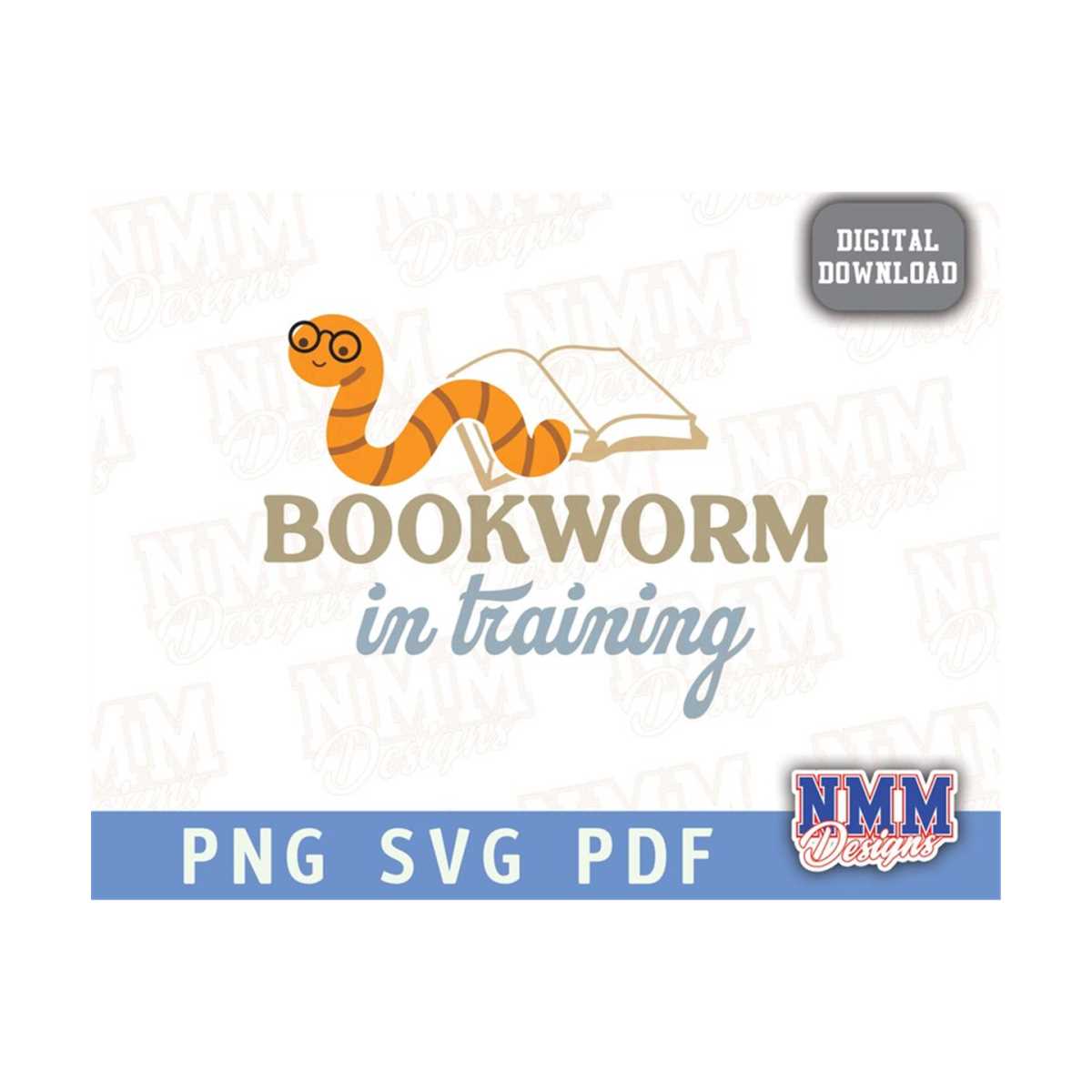 Bookworm svg | Book lover SVG | Bookworm in Training png | R | Inspire ...