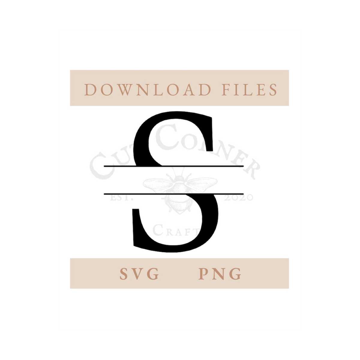 Split Letter Monogram S | Letter SVG | Letter PNG | Digital | Inspire ...
