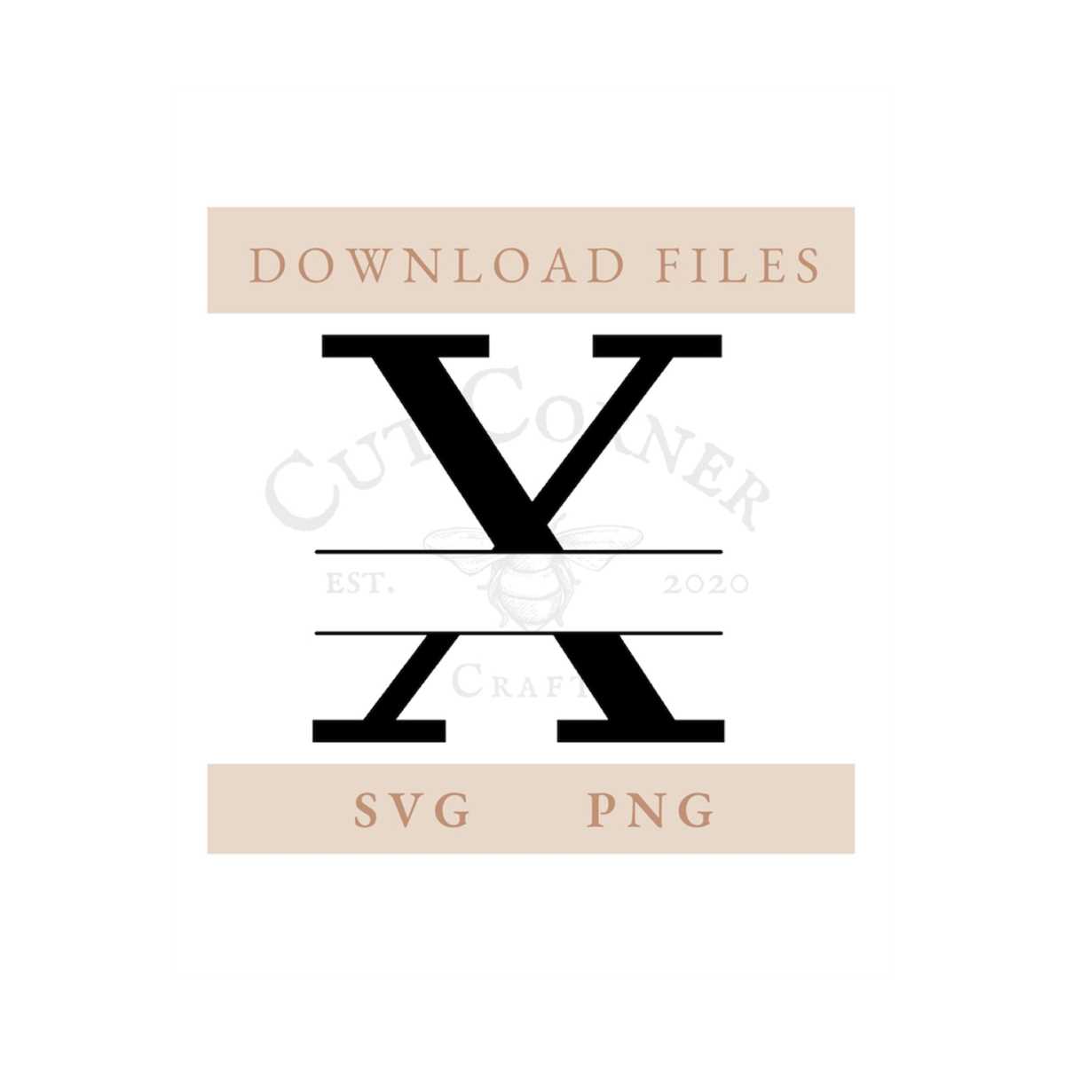 Split Letter Monogram X | Letter SVG | Letter PNG | Digital | Inspire ...