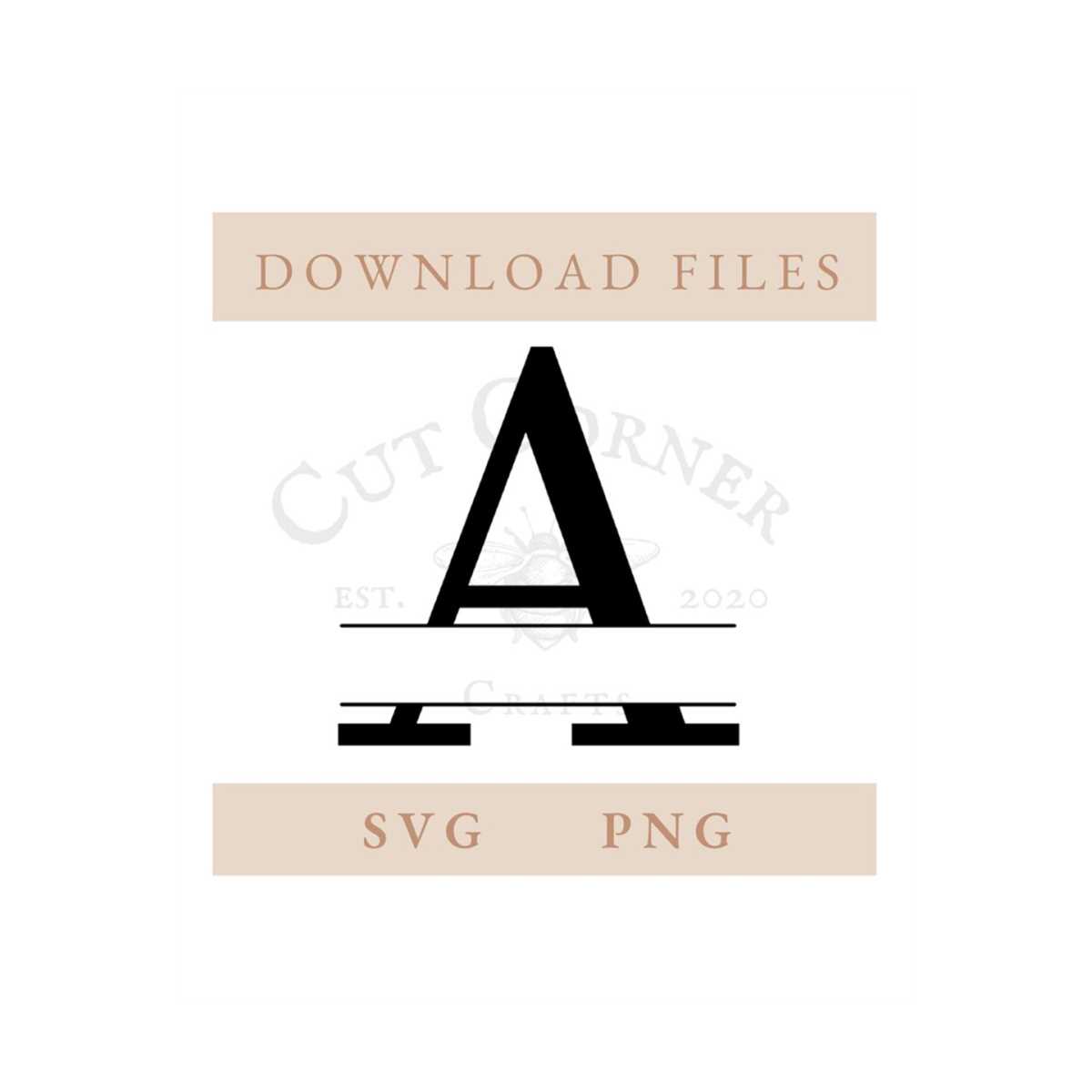 Split Letter Monogram A | Letter SVG | Letter PNG | Digital | Inspire ...