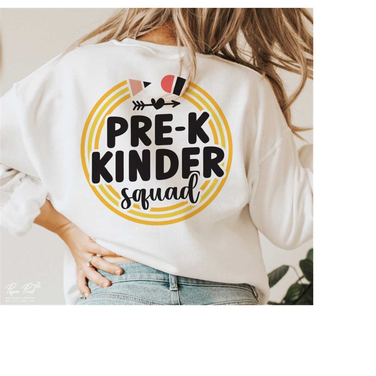 Pre-K Kinder Squad SVG PNG, Preschool Crew SVG, Kindergarten | Inspire ...