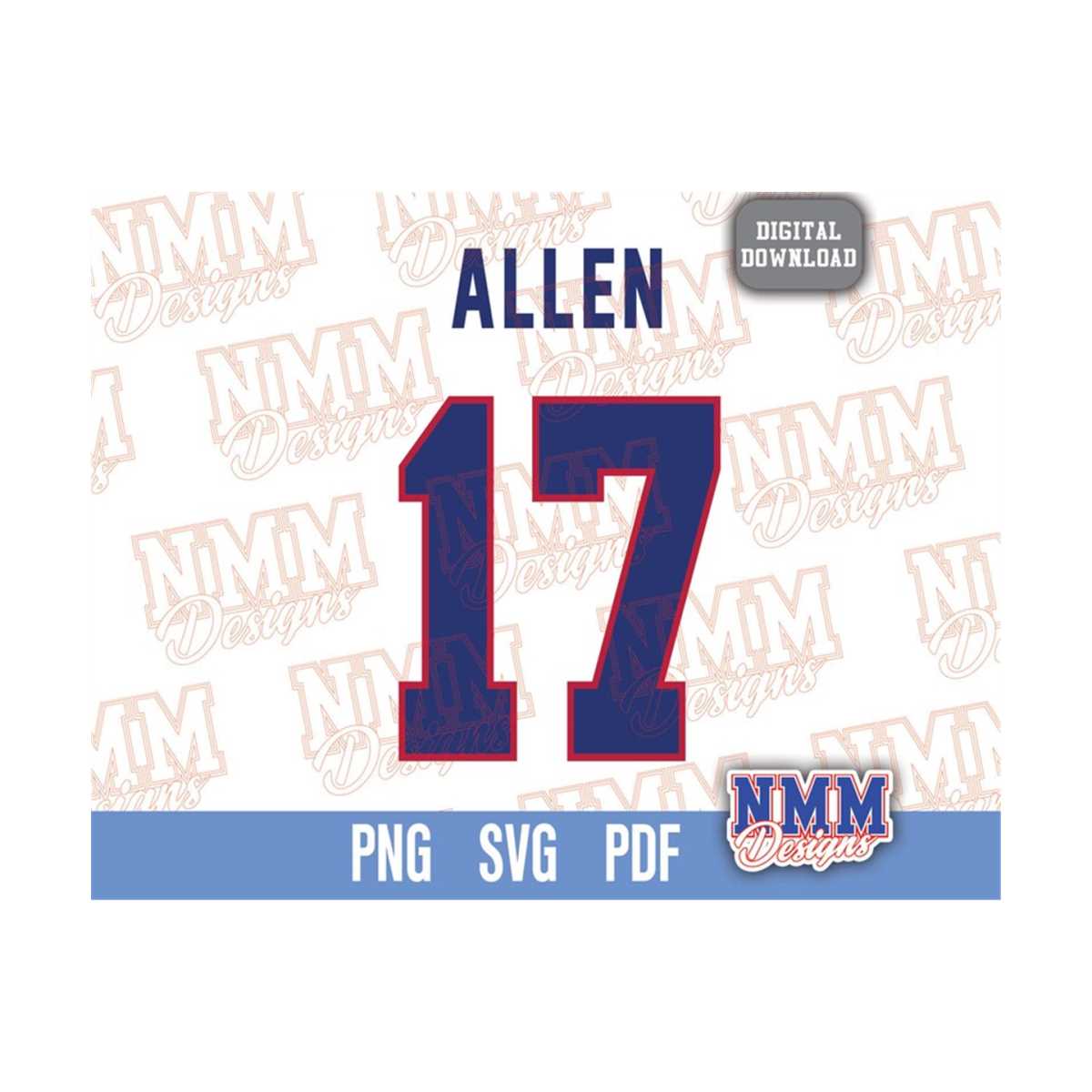 Allen Jersey svg png, pdf, svg files for cricut, vinyl cut f | Inspire ...