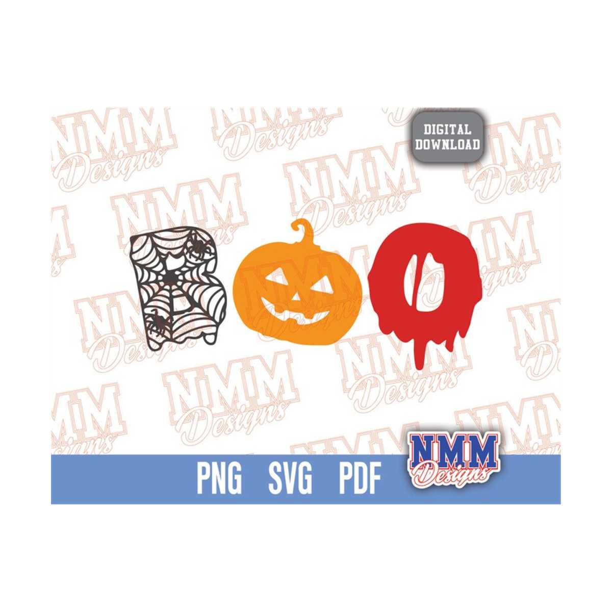 Halloween Pumpkin Boo SVG Clipart, Cool Halloween Image Digi | Inspire ...