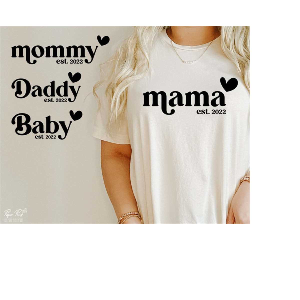 Mama Est 2022 svg, Mommy svg, Mama svg, New Mom svg, Mommy 2 - Inspire ...