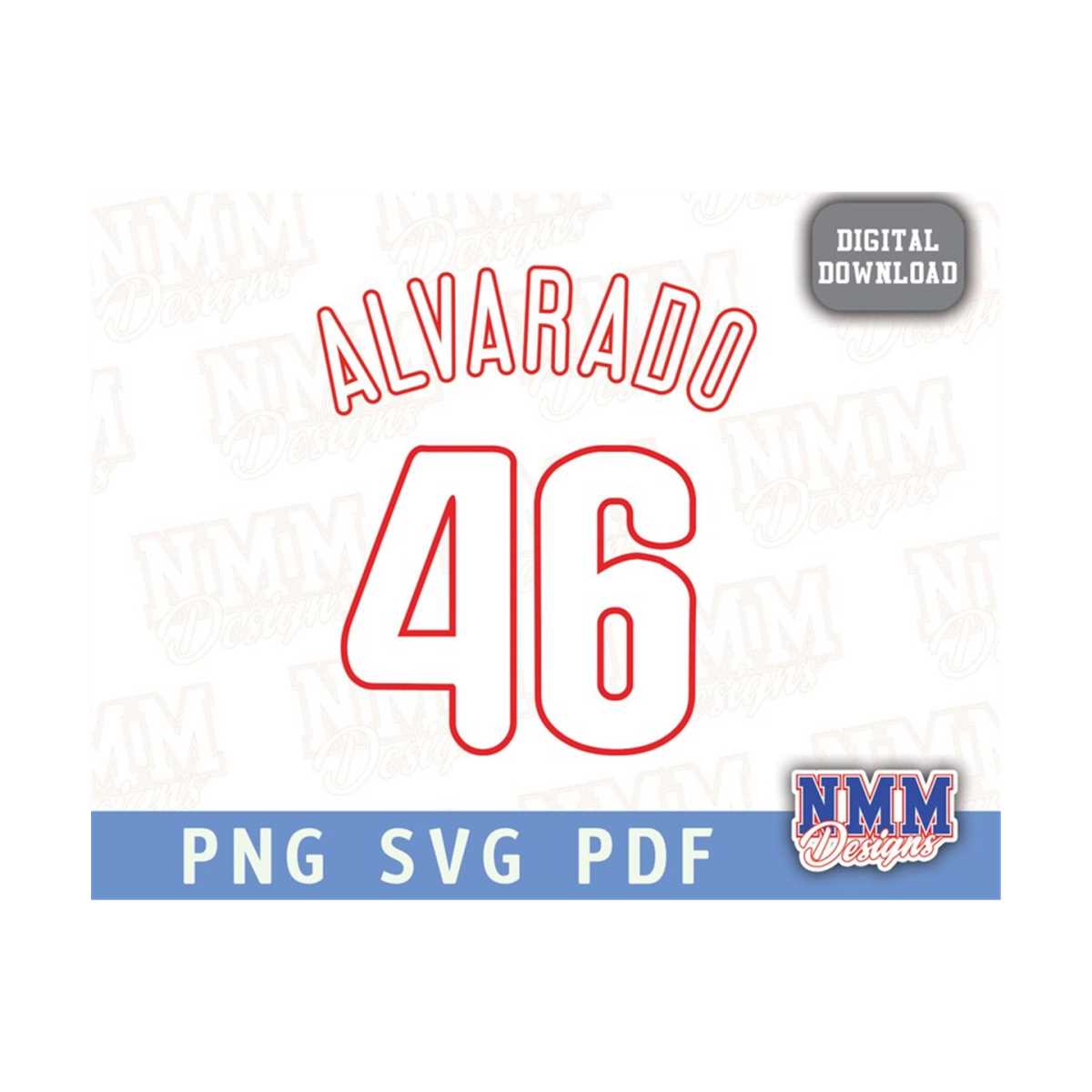 Alvarado Jersey svg png, pdf, svg files for cricut, vinyl cu - Inspire ...