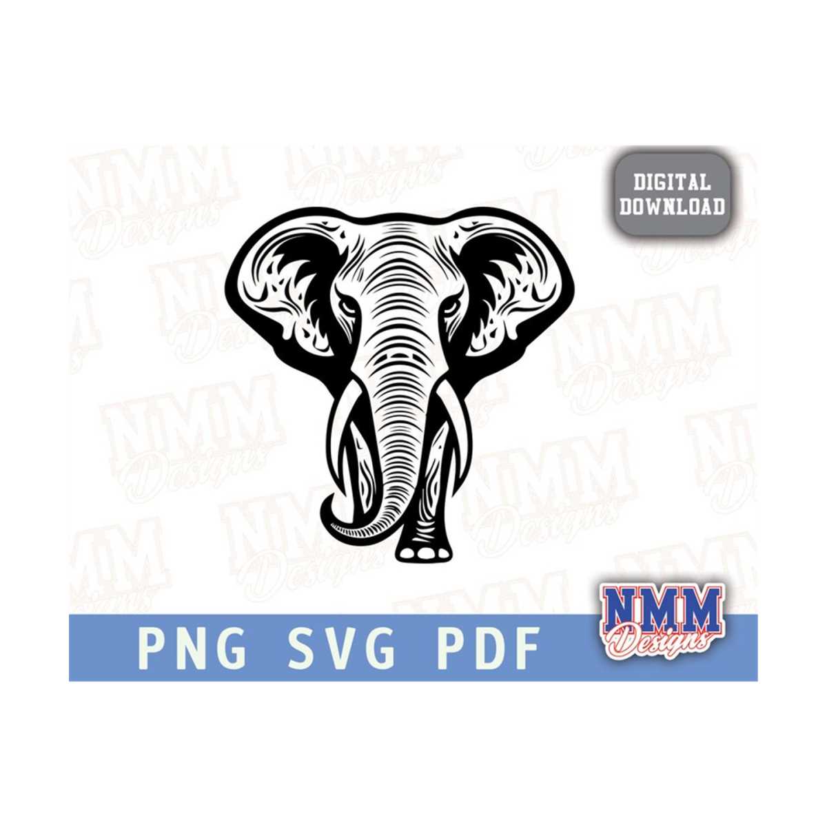 Elephant Design SVG file, PNG file Clipart, SVG Layered Vect - Inspire ...