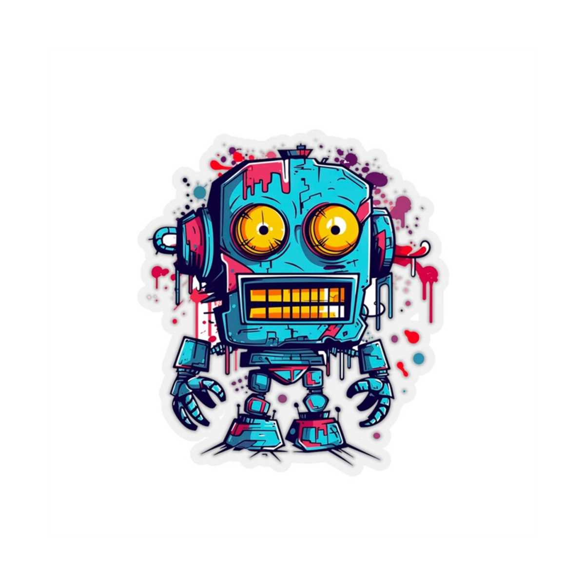 Robot Drip Die-Cut Sticker 3x3 | Inspire Uplift