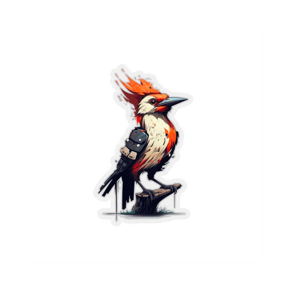Woodpecker Drip Die-Cut Sticker 3x3 | Inspire Uplift