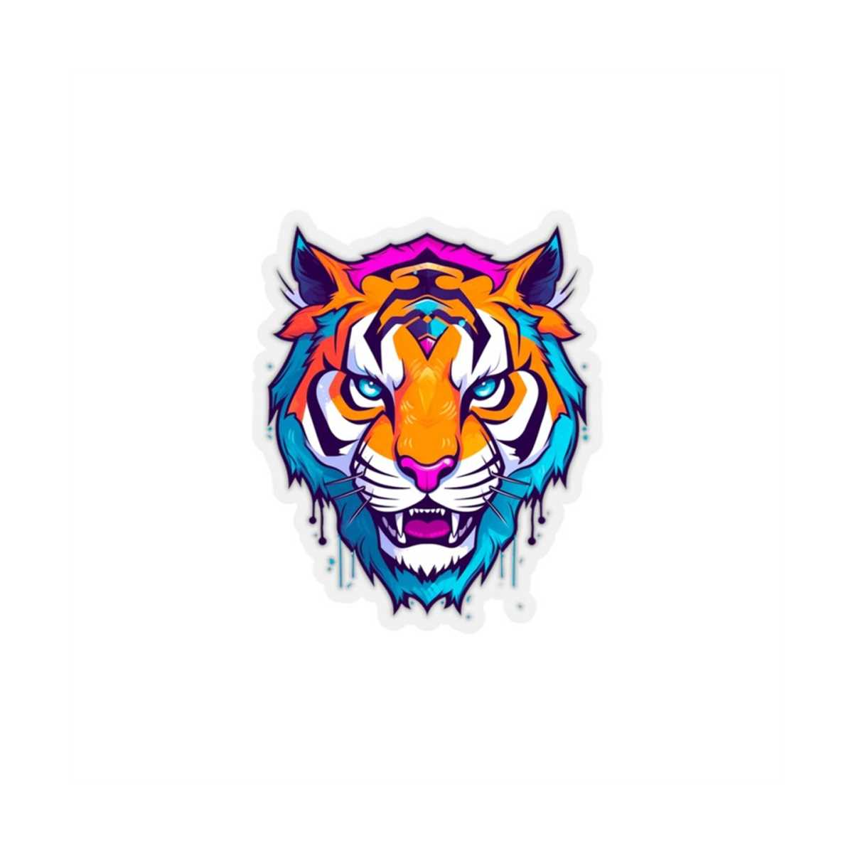 Tiger Drip Die-Cut Sticker 3x3 - Inspire Uplift