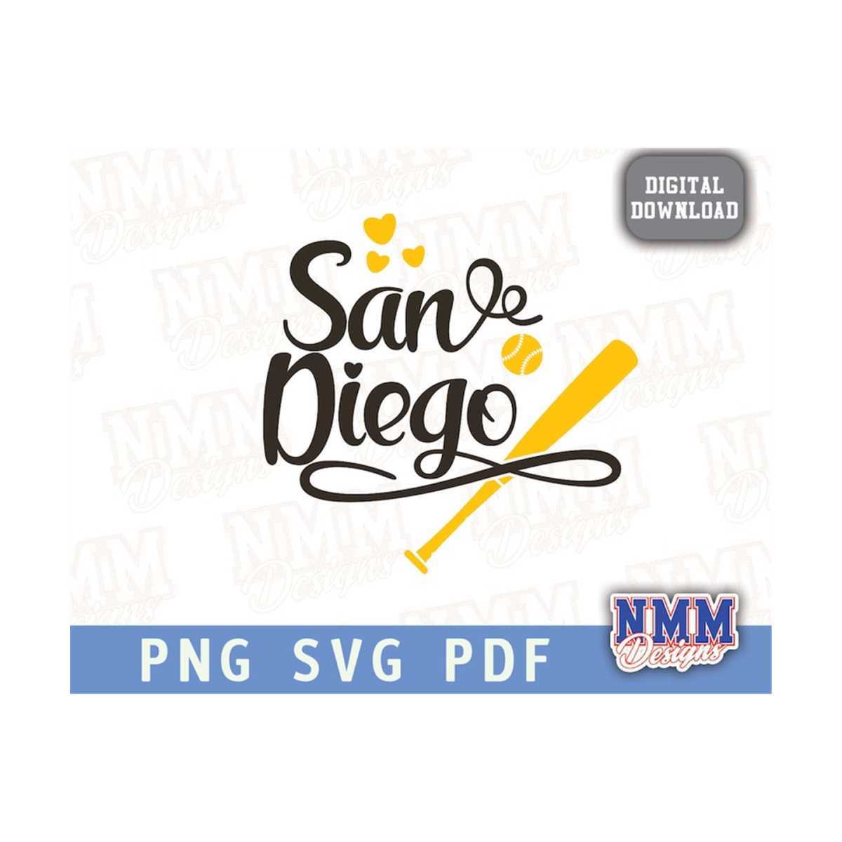SD Baseball svg png, pdf, svg files for cricut, vinyl cut fi | Inspire ...