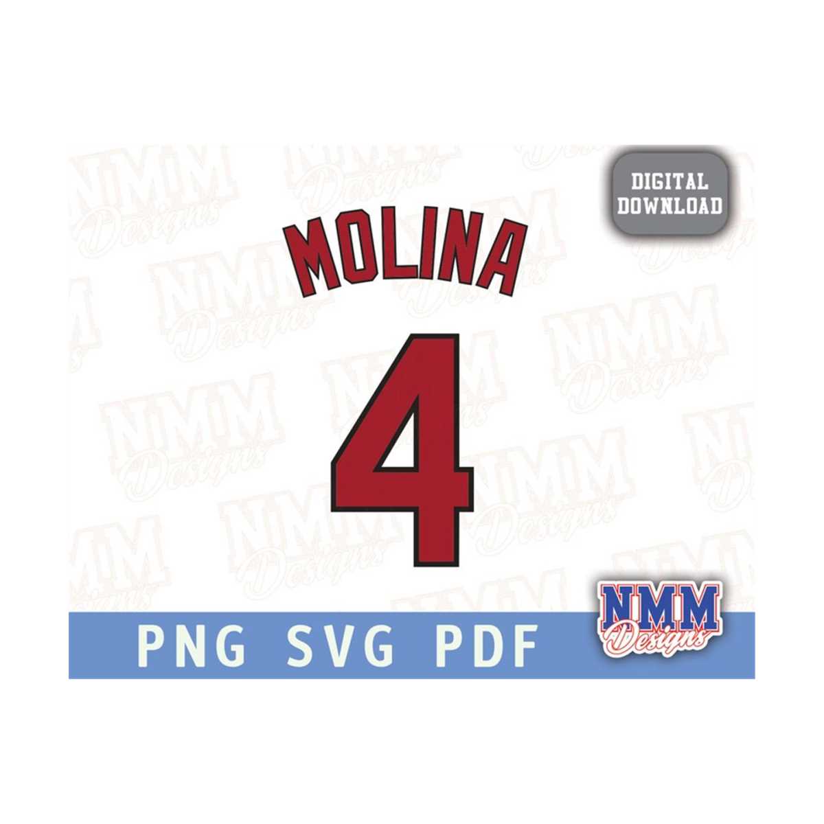 Molina Jersey svg png, pdf, svg files for cricut, vinyl cut | Inspire ...