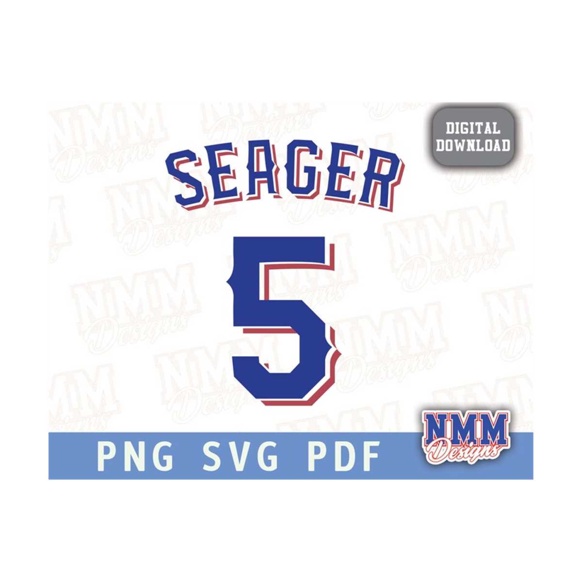 Seager Jersey svg png, pdf, svg files for cricut, vinyl cut - Inspire ...