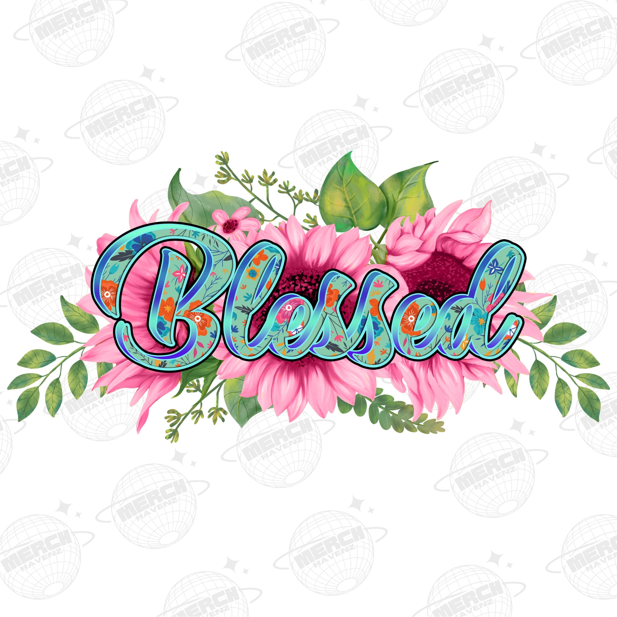 Blessed Png, Flower Png, Pink Sunflower PNG, Western, Flower - Inspire ...