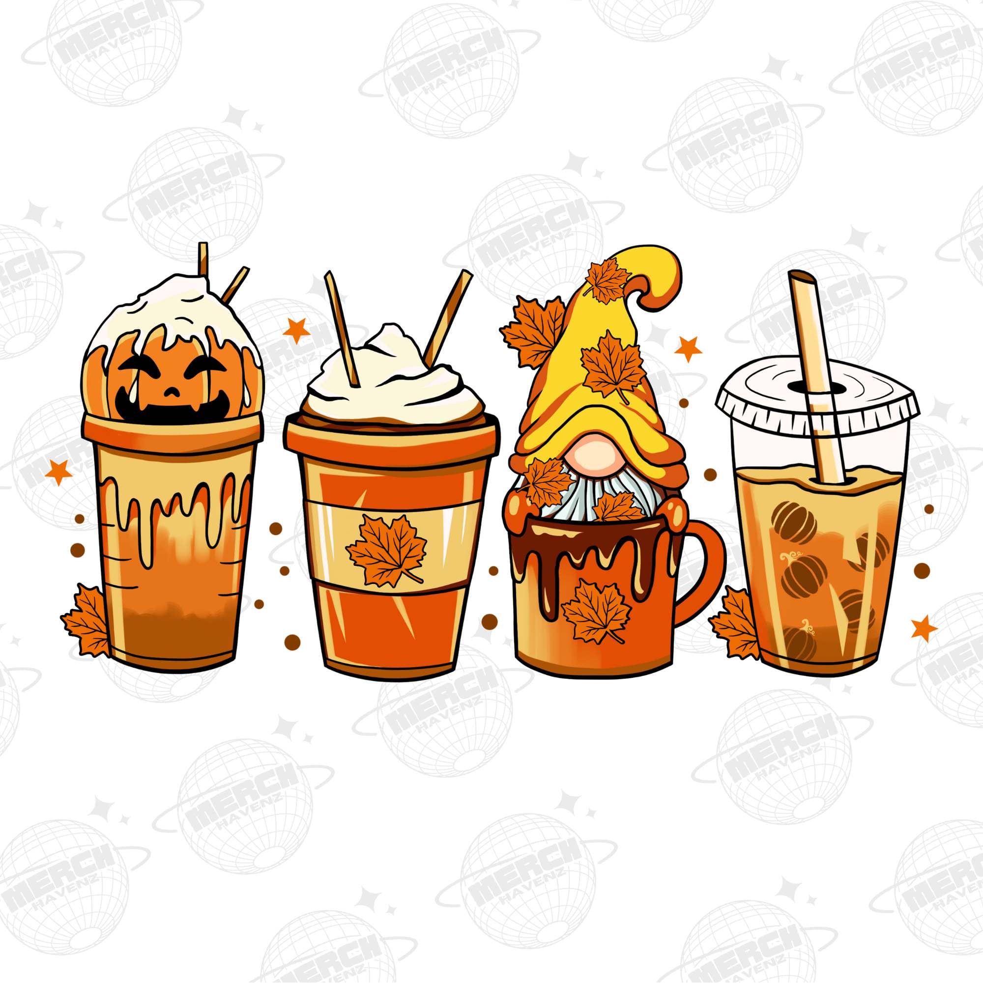 Boo latte PNG, cute scary fall halloween horror iced coffee | Inspire ...