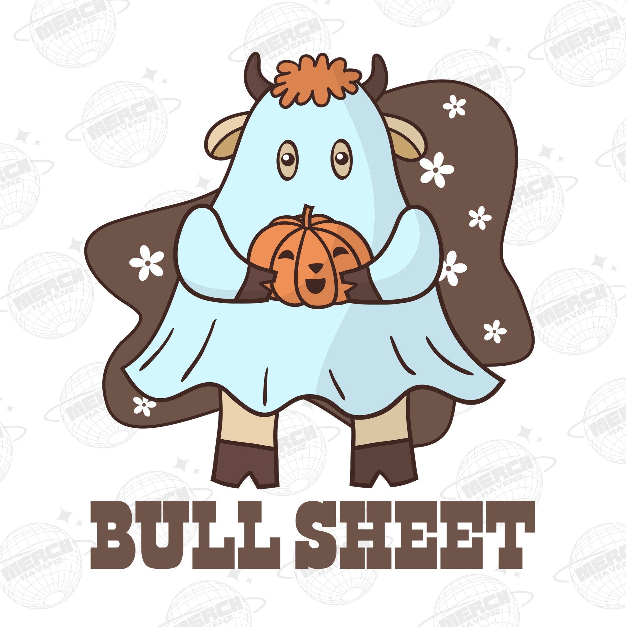 Bull Sheet png, Halloween Cow png, Western Halloween png, Cu | Inspire ...