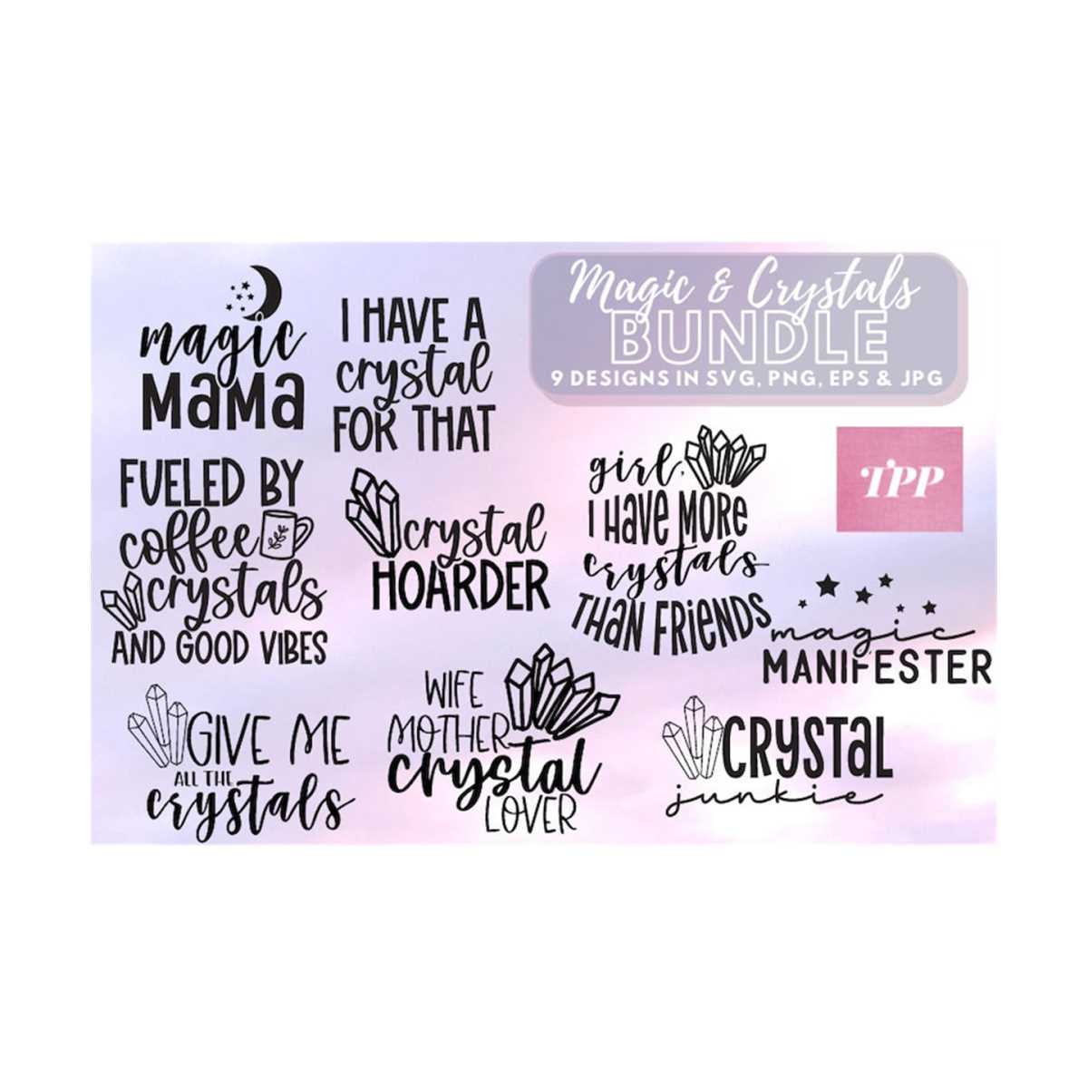 Crystal Lover SVG Bundle, crystals and magic svgs, crystals | Inspire ...