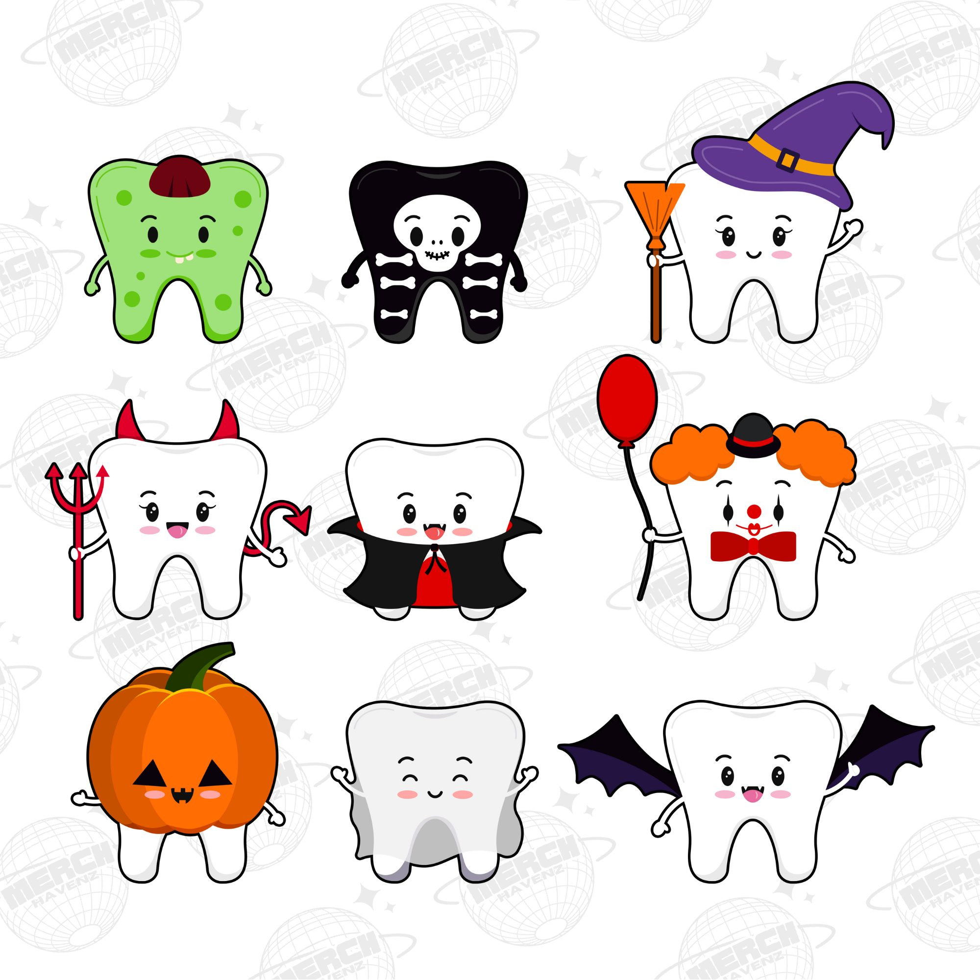 Funny Halloween Teeth Png, Spooky Halloween Dentist Design, | Inspire ...