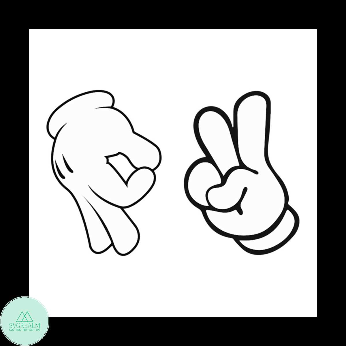Gottem Mickey Mouse Hands Peace Sign svg, Disney Svg, Mickey | Inspire ...