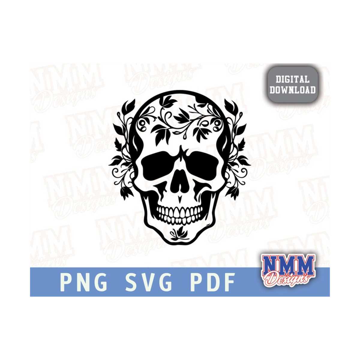 Flower Skull SVG | Skeleton SVG | Gothic Decal T-Shirt Stick | Inspire ...