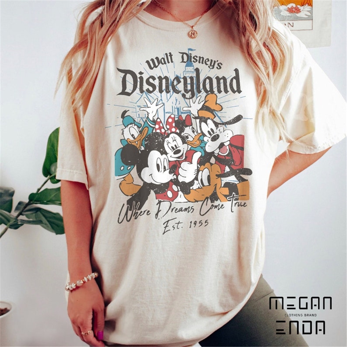 Vintage Walt Disney's Disneyland Est 1955 Comfort Colors, Wh - Inspire ...