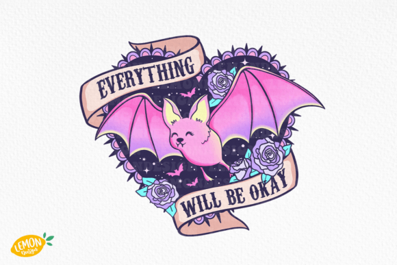 Pink Halloween Bat PNG Sublimation | Inspire Uplift