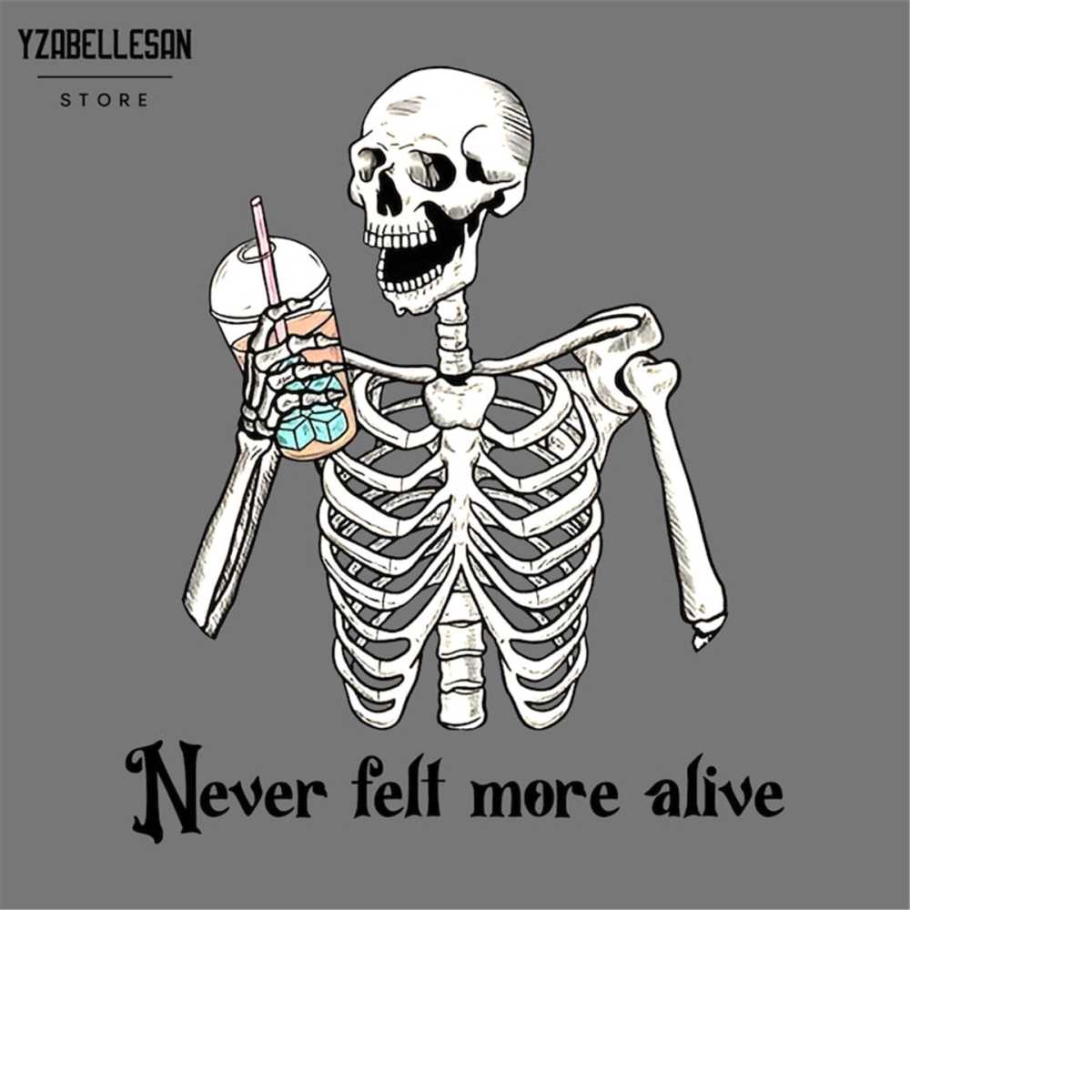 Skeleton Iced Coffee Png, Staying Alive png, Trendy Coffee p - Inspire ...