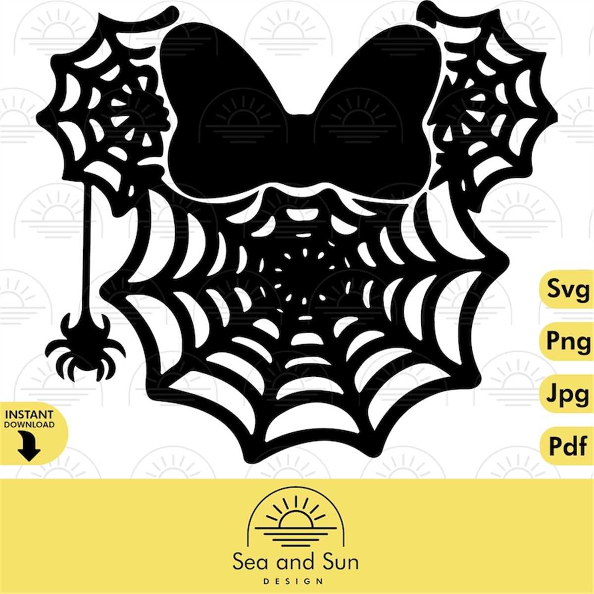 Spiderweb Halloween Disneyland Vector Clip art Files, Minnie - Inspire ...