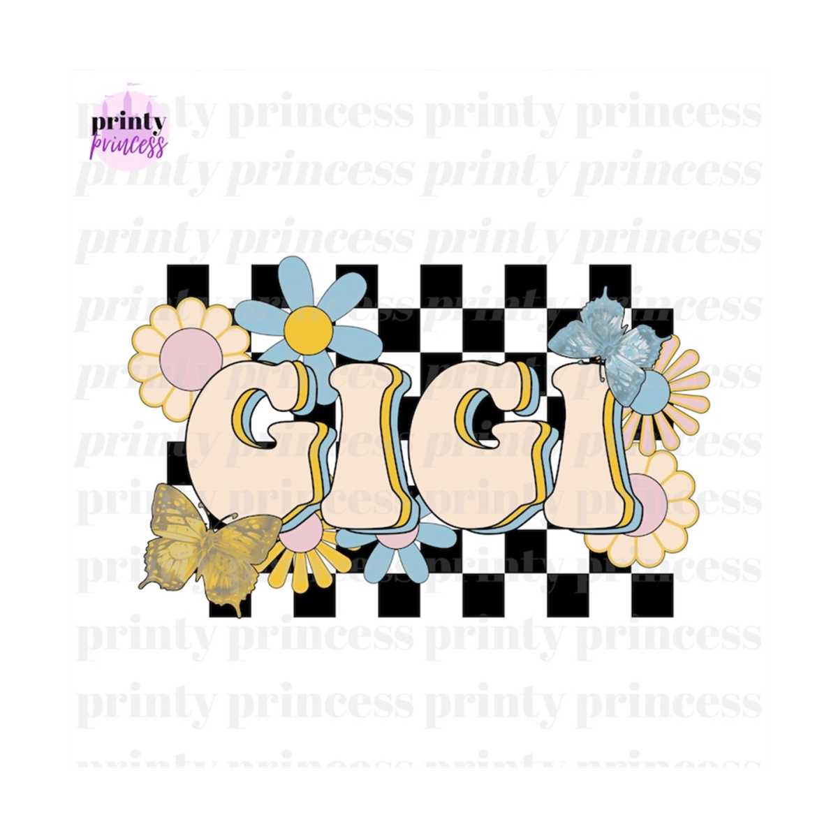 Flower GIGI PNG, Retro Gigi Png, Boho Sublimation, png, gigi - Inspire ...