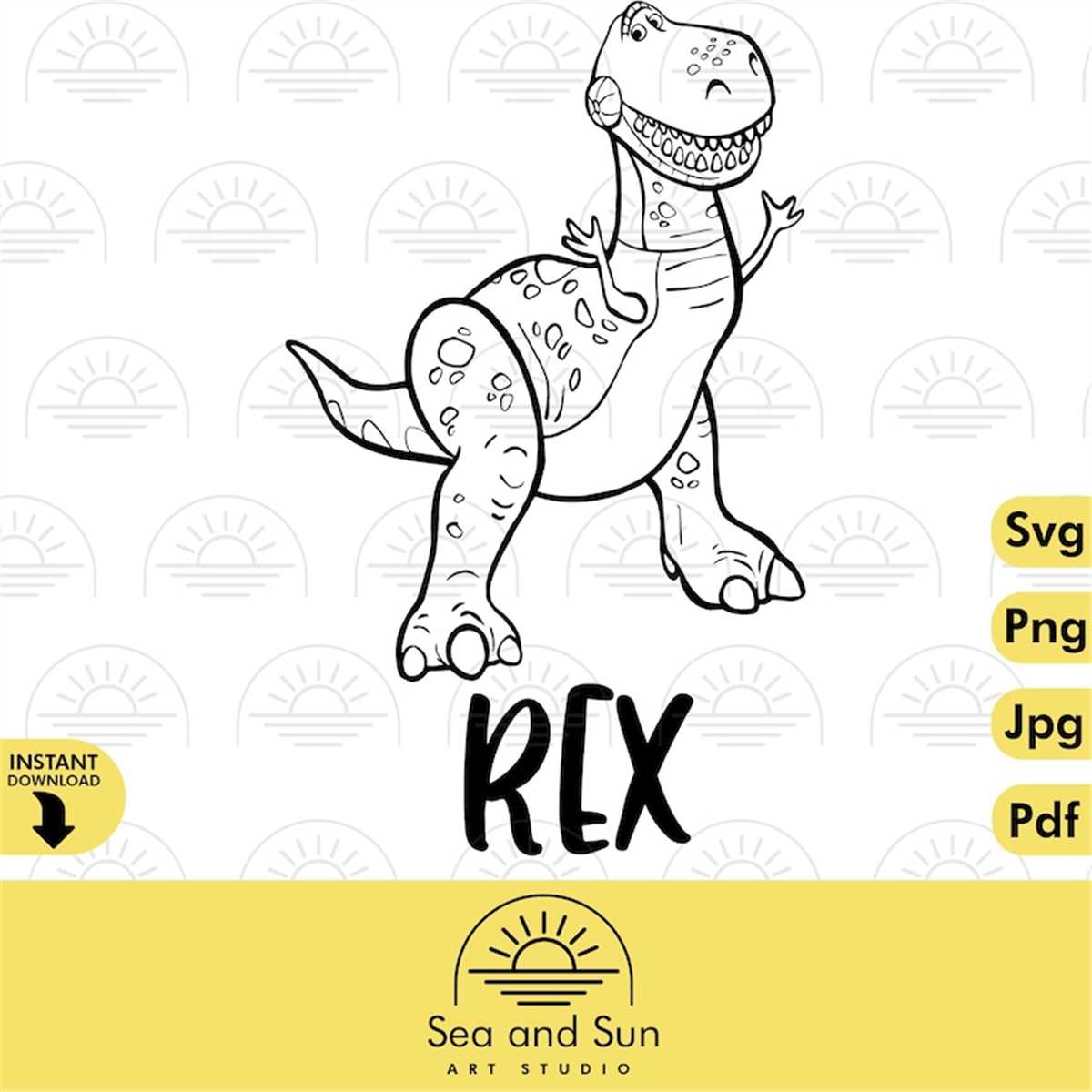 Vector Rex Toy Story Svg, Rex Disneyland Ears Svg, Png Toy S - Inspire ...