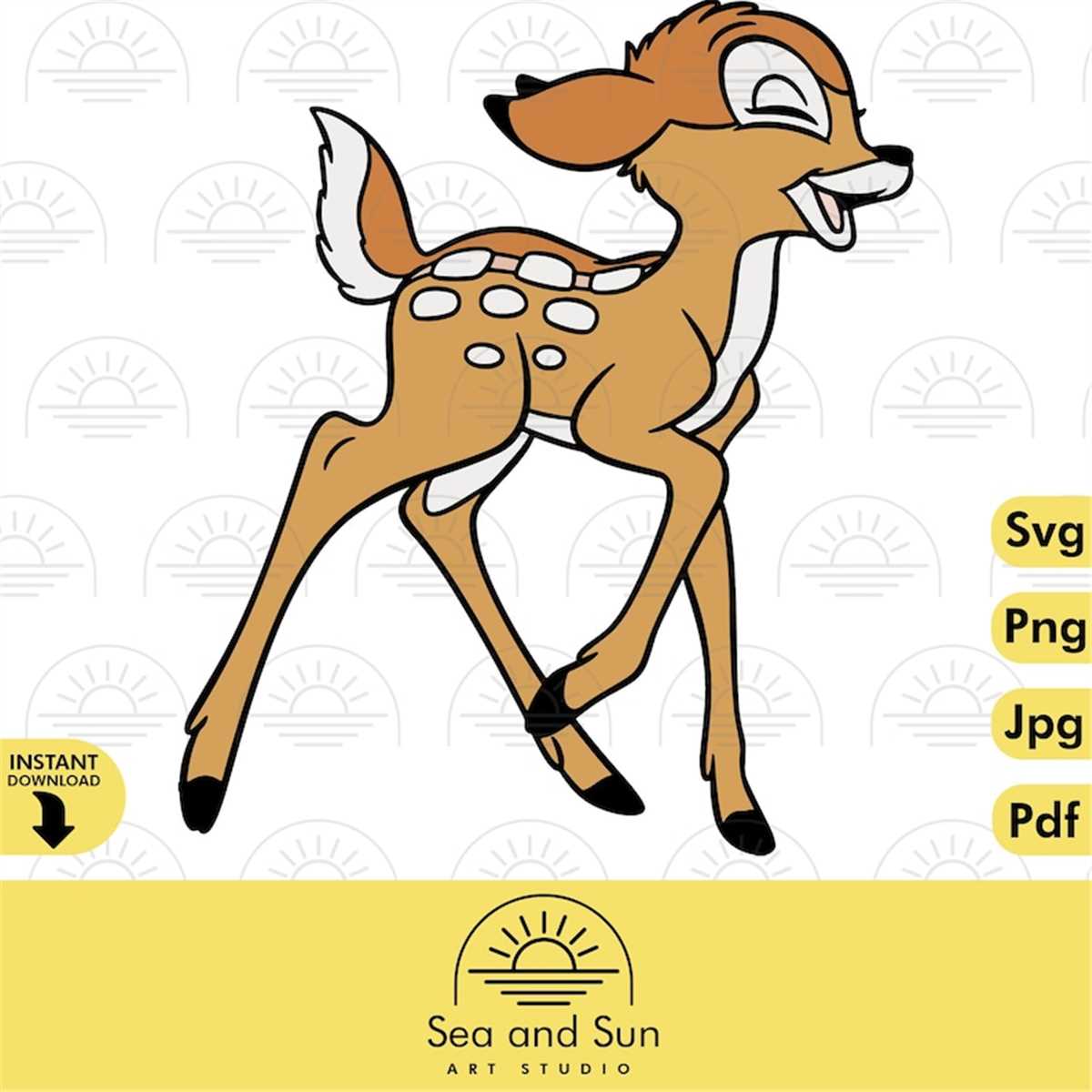 Bambi 4 Svg Clip art Files, Bambi, Icon, Disneyland Ears, D - Inspire ...