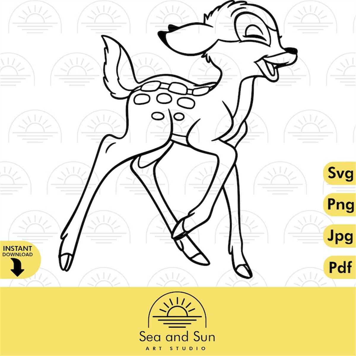 Bambi 1 Svg Clip art Files, Bambi, Icon, Disneyland Ears, D - Inspire ...