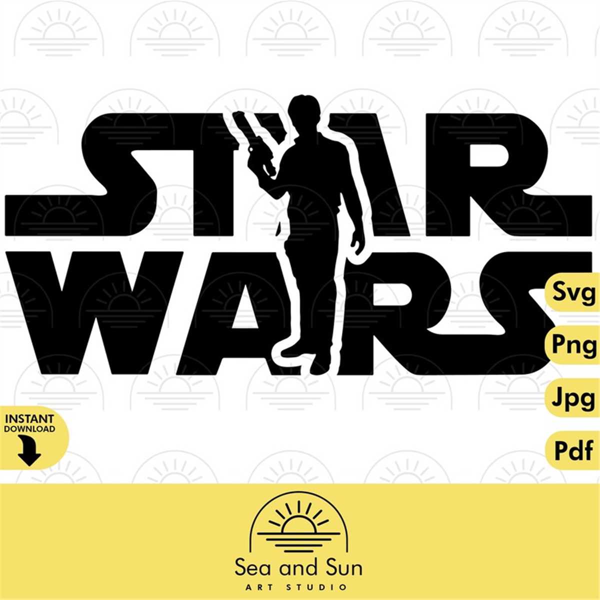 Star Wars Svg Clip art Files, Han Solo, Minnie, Mouse, Head | Inspire ...