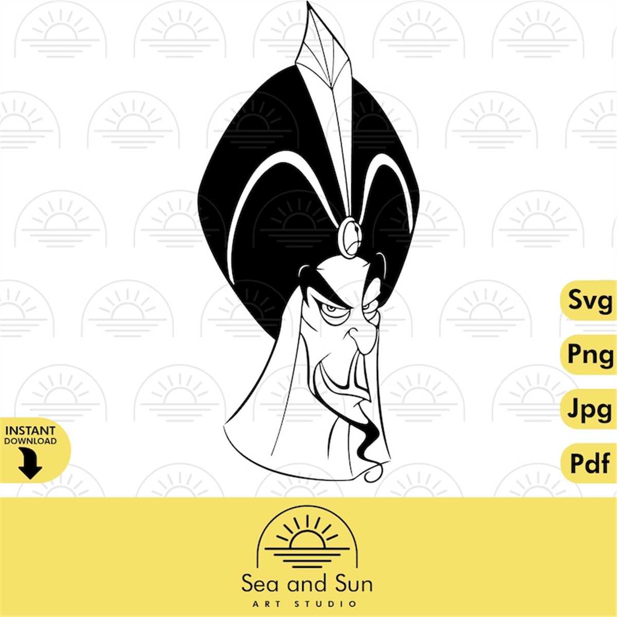 Jafar Aladdin Svg, Aladdin Disneyland Ears Svg, Png Aladdin - Inspire ...