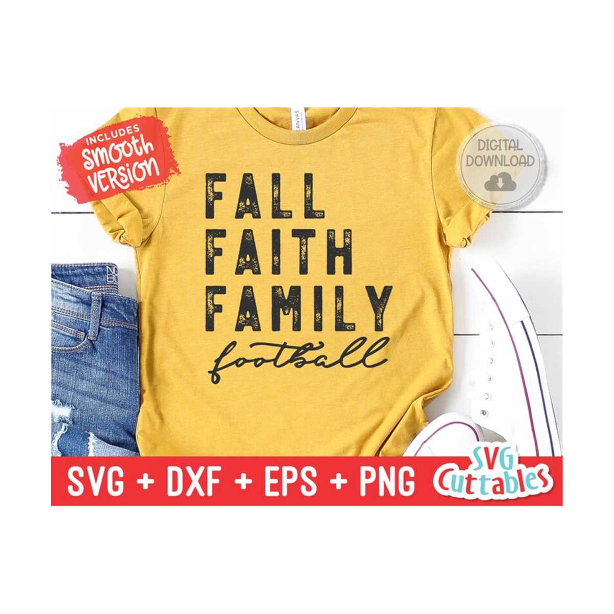 Fall Faith Family Football svg - Football svg - dxf - eps - - Inspire ...