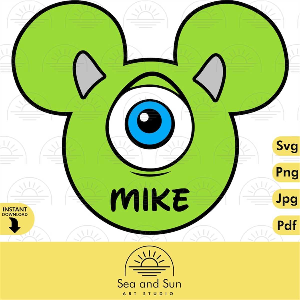 Monsters Inc Svg Clip art Files, Mike Wazowski, Minnie, Mous - Inspire ...