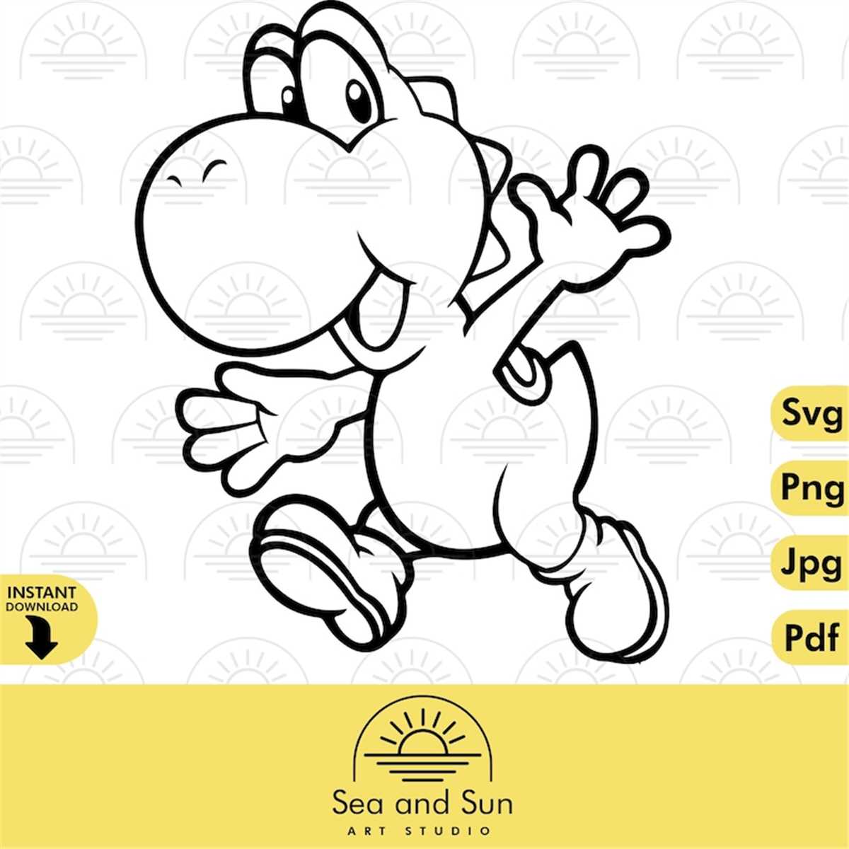 Yoshi 23 svg, png, jpg, pdf, Clip art Files For Cricut desi - Inspire ...
