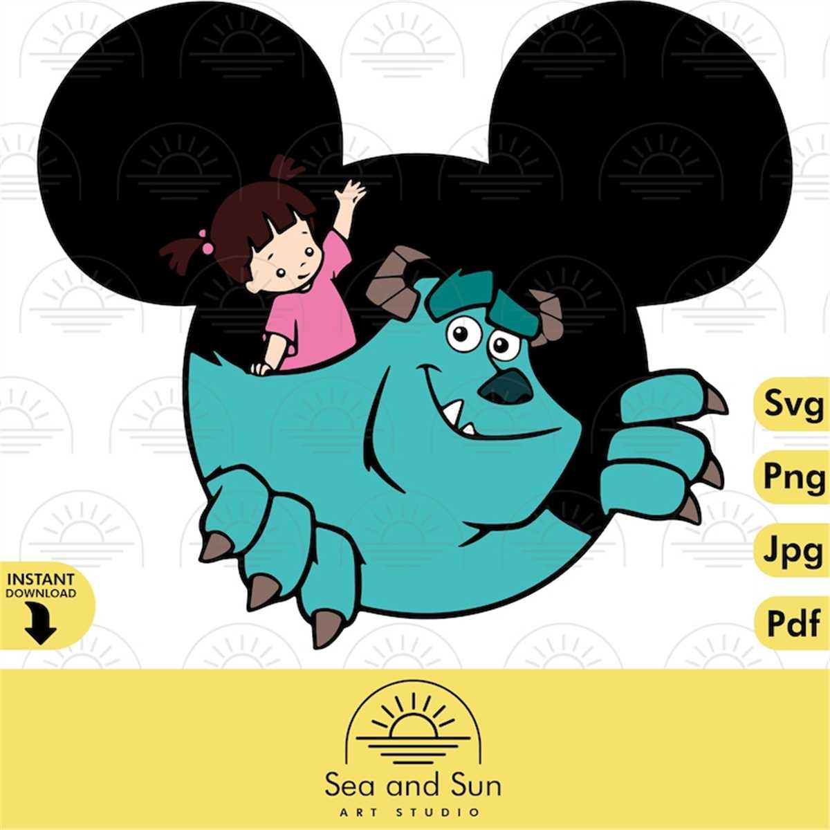 Monsters Inc Svg Clip art Files, James Sullyvan, Minnie, Mou - Inspire ...