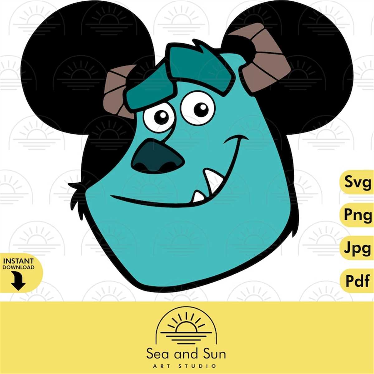 Monsters Inc Svg Clip art Files, James Sullyvan, Minnie, Mou | Inspire ...