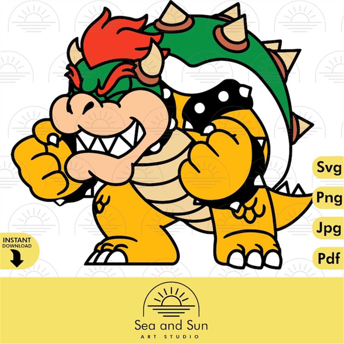 Bowser 16 svg, png, jpg, pdf, Clip art Files For Cricut des - Inspire ...