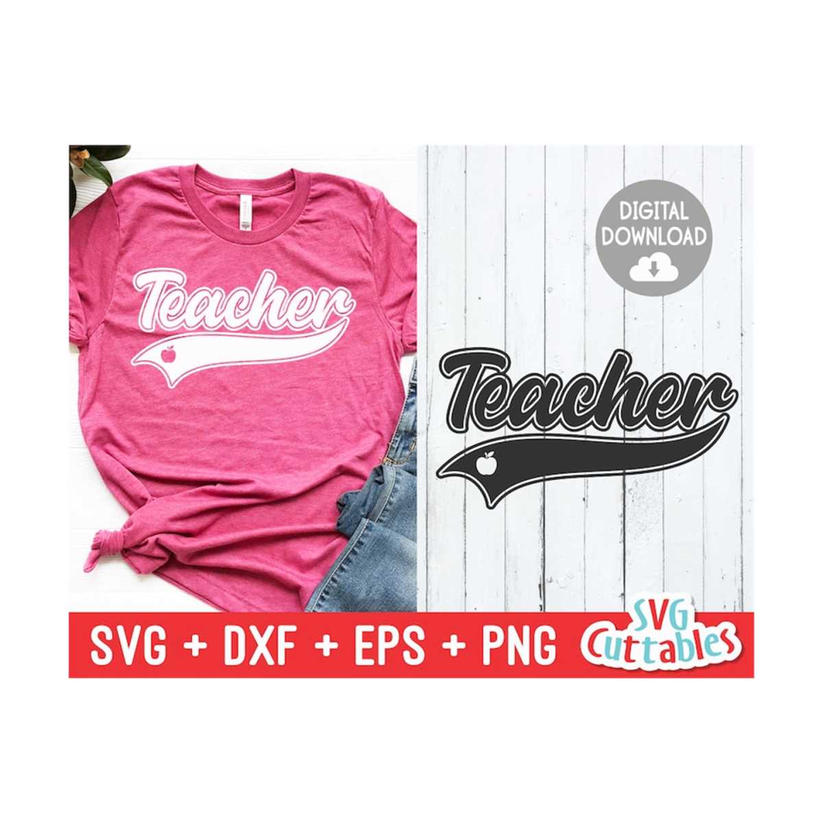 Teacher svg - Teacher Cut File - Text Tail - Swoosh - svg - - Inspire ...