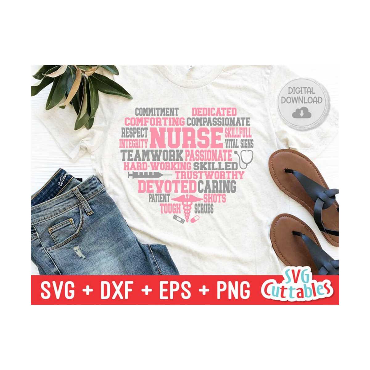 Nurse Subway Art Heart svg - Nurse svg - dxf - eps - png - C | Inspire ...