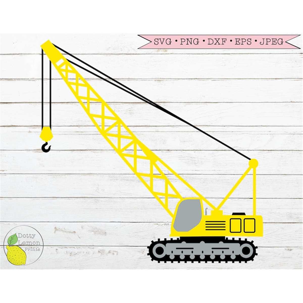 Construction svg, Crane svg Tractor svg Kids Birthday Boy Gi | Inspire ...