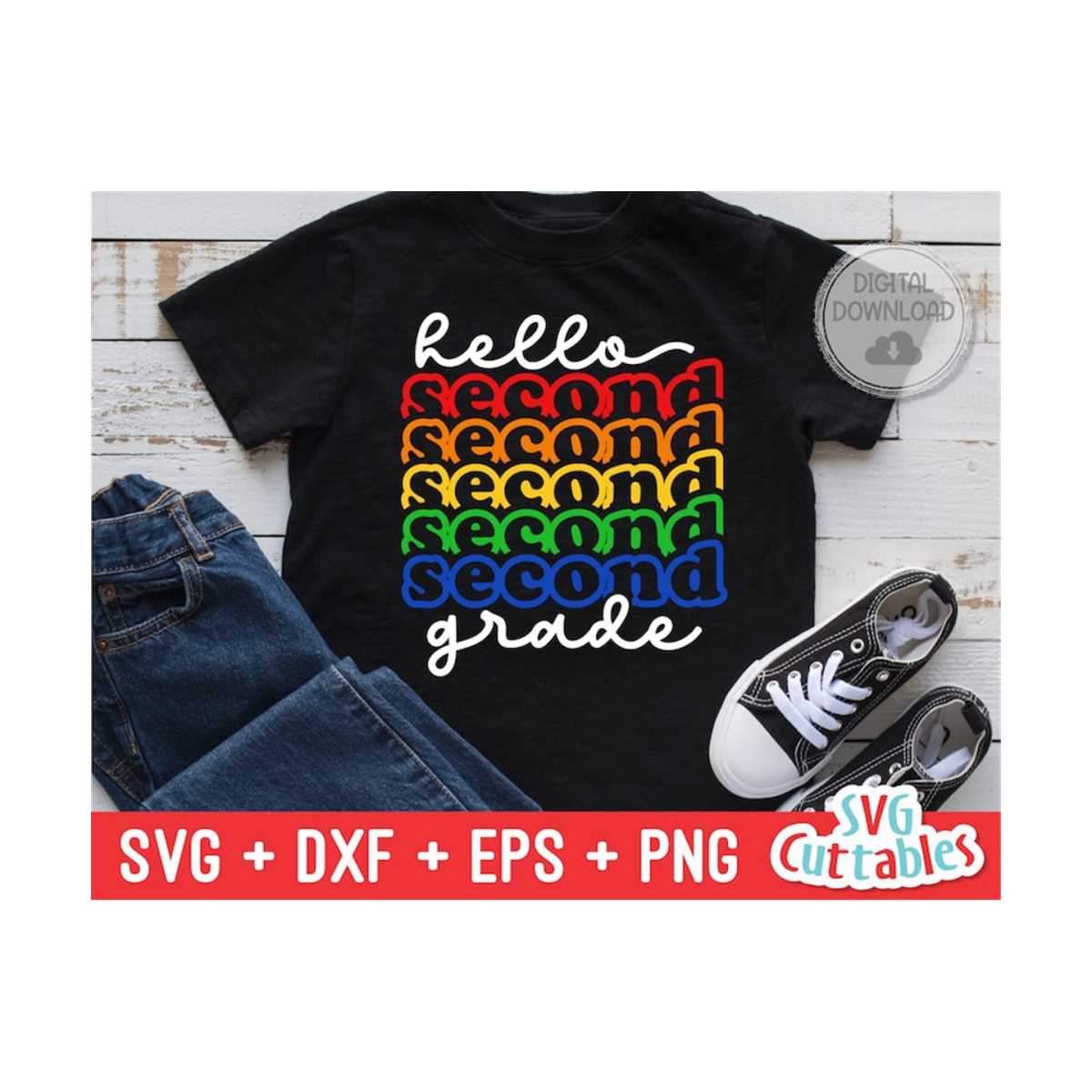 Hello Second Grade svg - 2nd Grade Cut File - Back To School | Inspire ...