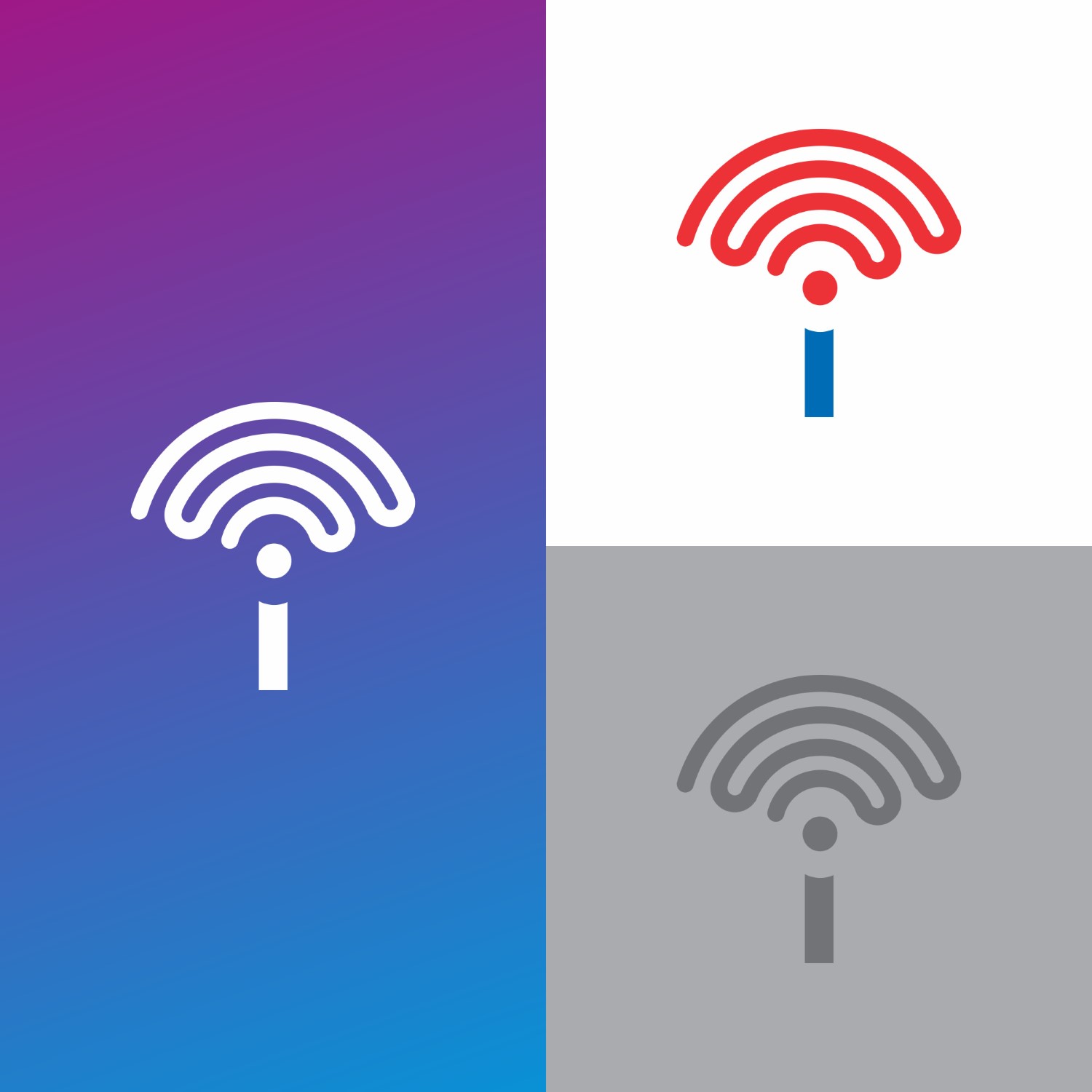 Wi-Fi Point Logo symbol Design 27 | Inspire Uplift