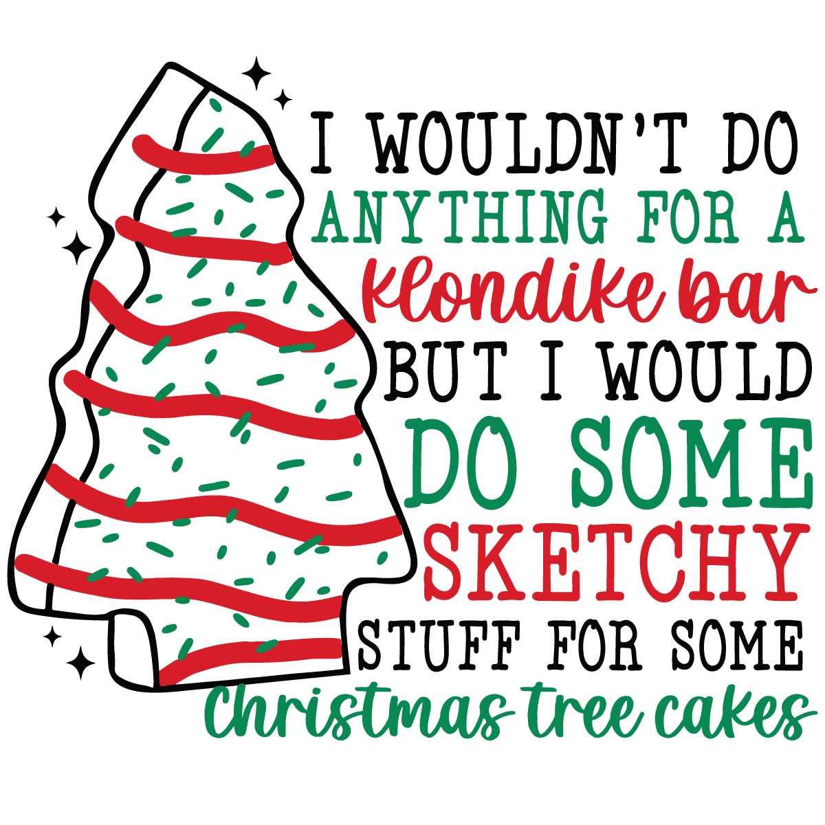 Sketchy Stuff For Some Christmas Tree Cakes Svg | Inspire Uplift
