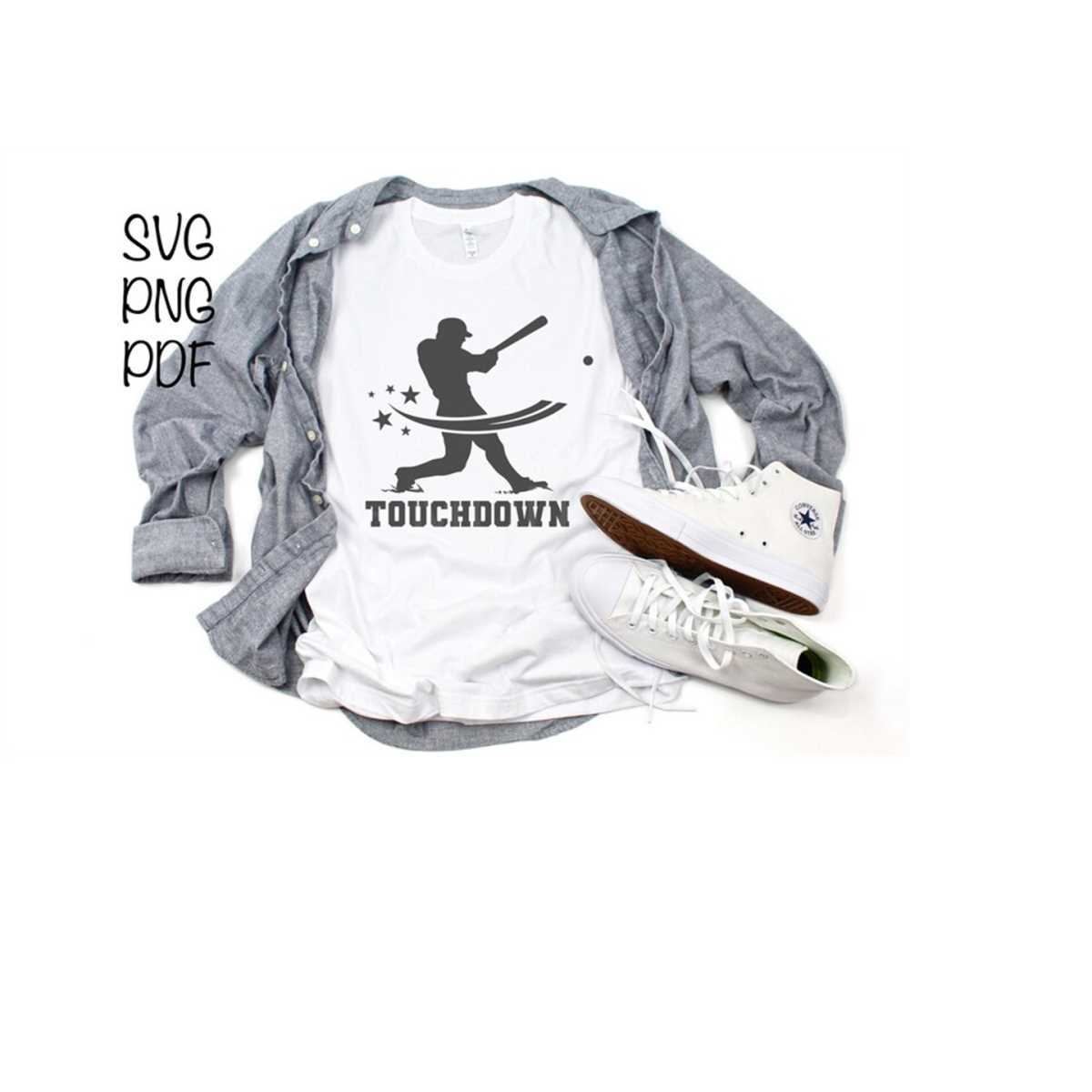 Touchdown T-Shirt Svg, Baseball Svg, Funny Sports Svg, Funny | Inspire ...