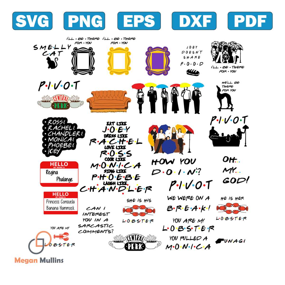 Vintage Friends SVG Friends TV Show SVG Bundle | Inspire Uplift