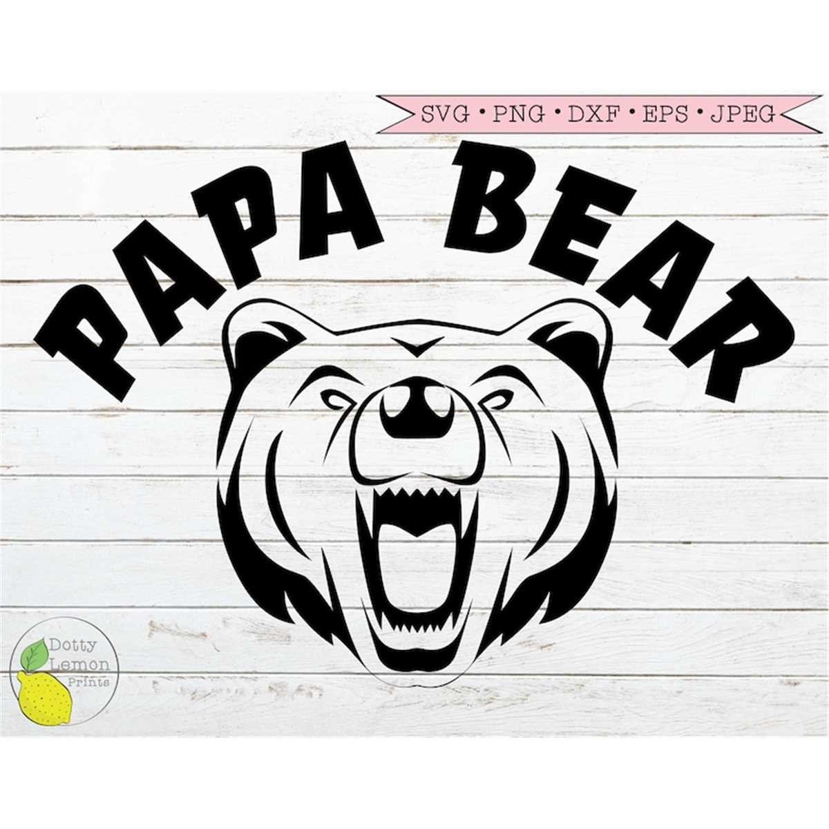 Papa Bear svg, Gift for Men svg Fathers Day svg Dad Life svg | Inspire ...