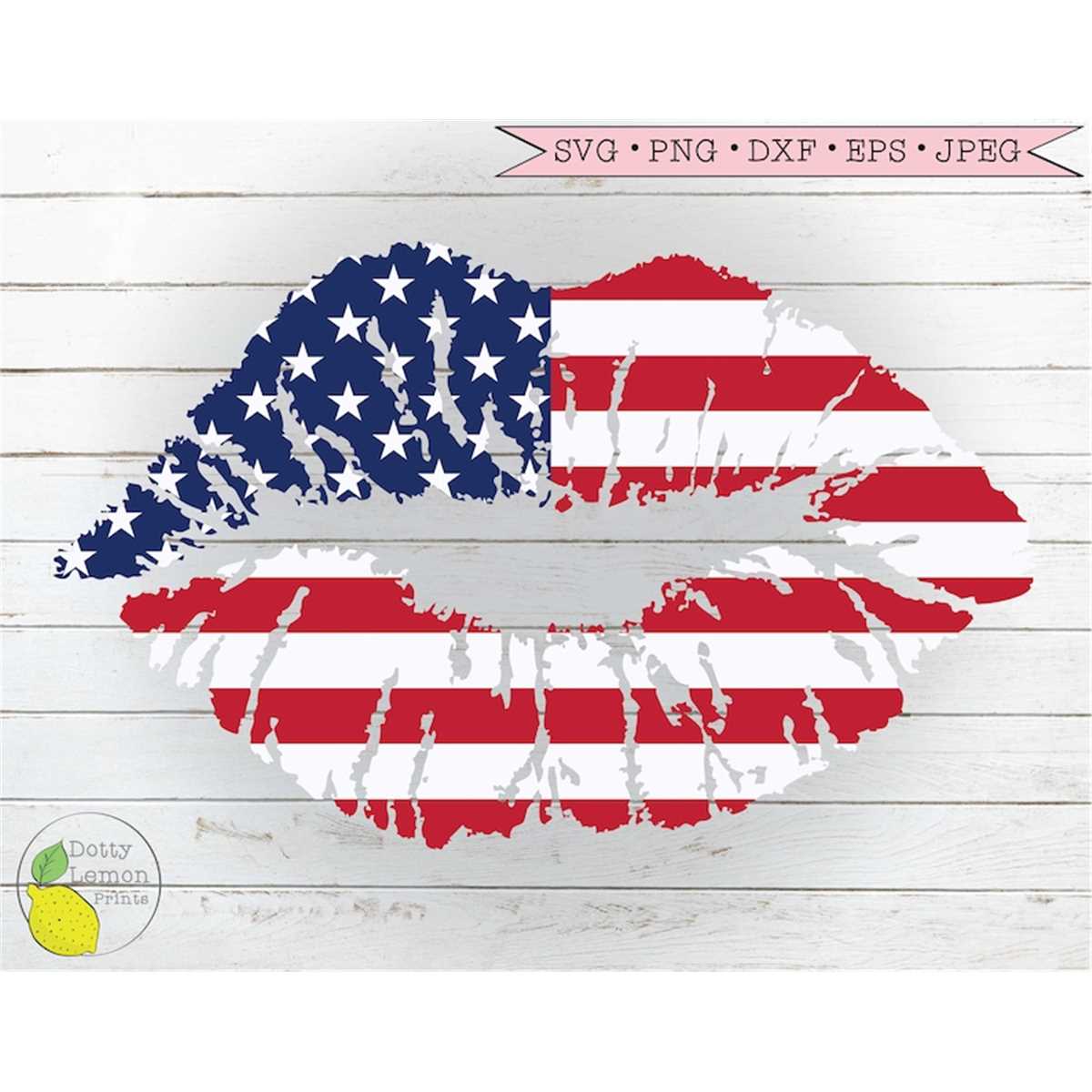 4th of July Lips svg, Summer svg Patriotic svg Amercian Flag | Inspire ...