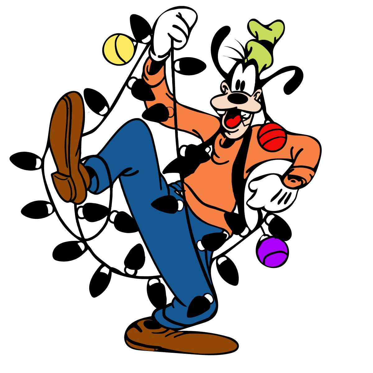 Funny Disney Goofy Christmas Party Lights Logo SVG | Inspire Uplift